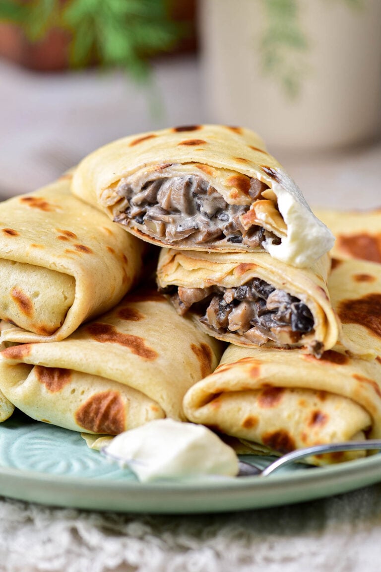 Ukrainian Mushroom Stuffed Pancakes (Nalysnyky) - Recipes From Europe