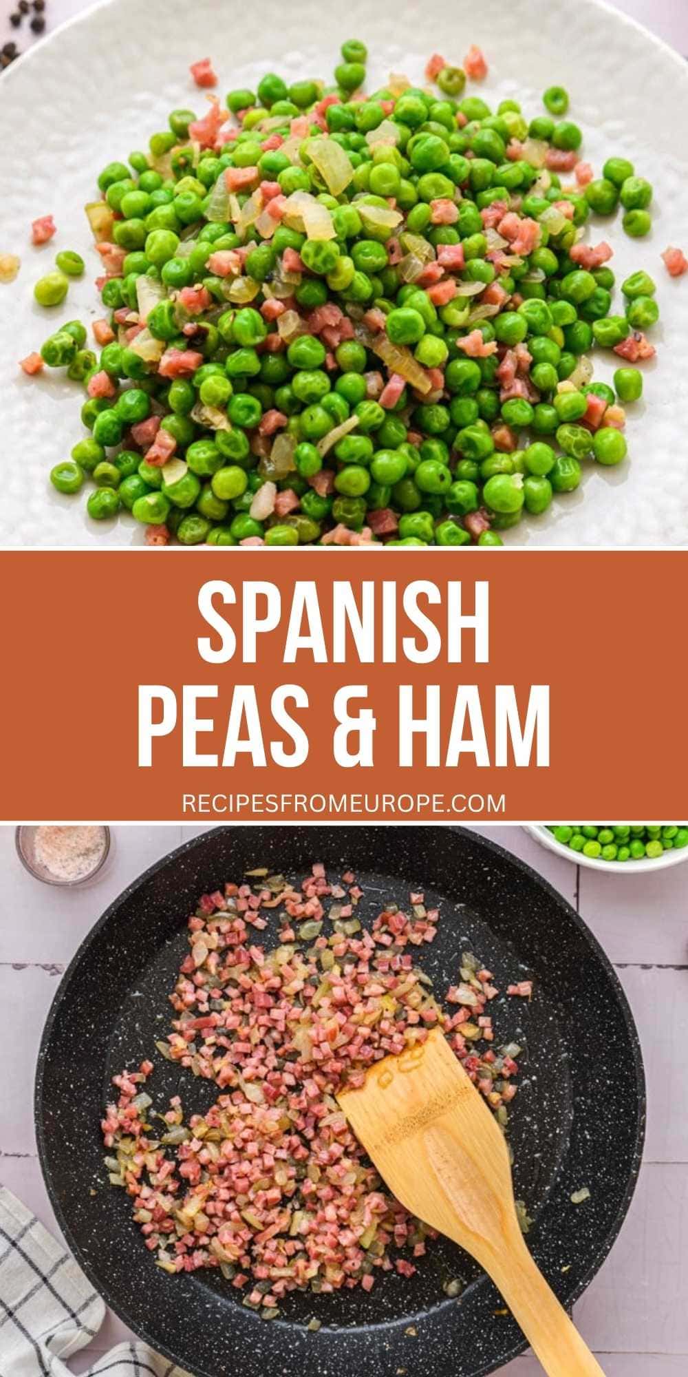 Spanish Peas with Ham (Guisantes con Jamón) - Recipes From Europe
